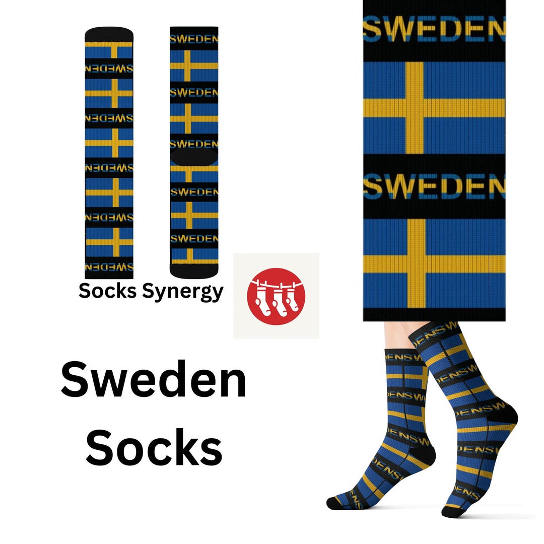 TOP SELLER Sweden Socks Personalized Gift Country Flag Fun Cool Trendy ...