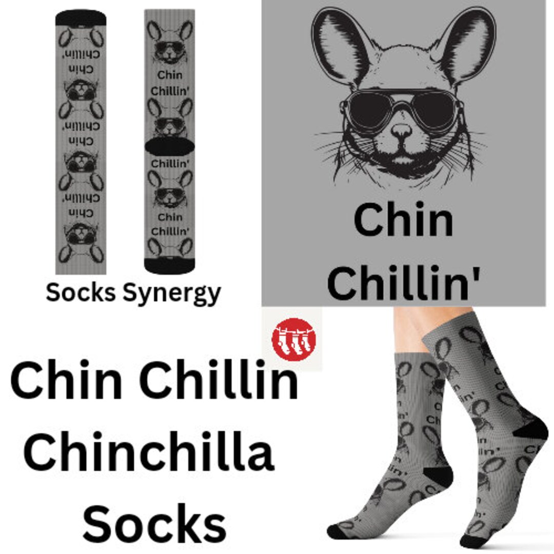 TOP SELLER Chin Chilling Chinchilla Socks Personalized Gift Fun Cool ...