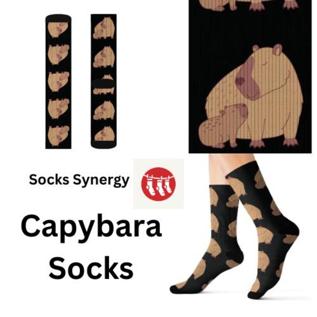 Top Seller Capybara and Baby Socks Personalized Gift Cool Trendy Gift ...