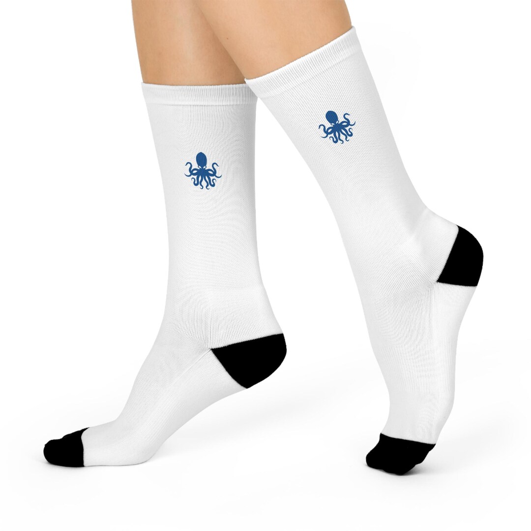 Cozy Octopus Cushioned Crew Socks | Fun Nautical Gift, Sea Creature ...