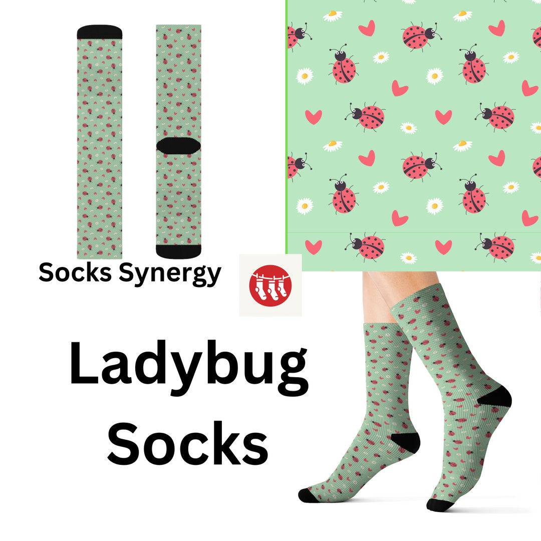Ladybug Socks Custom Fun Cool Trendy Gift Present Holiday Personalized ...