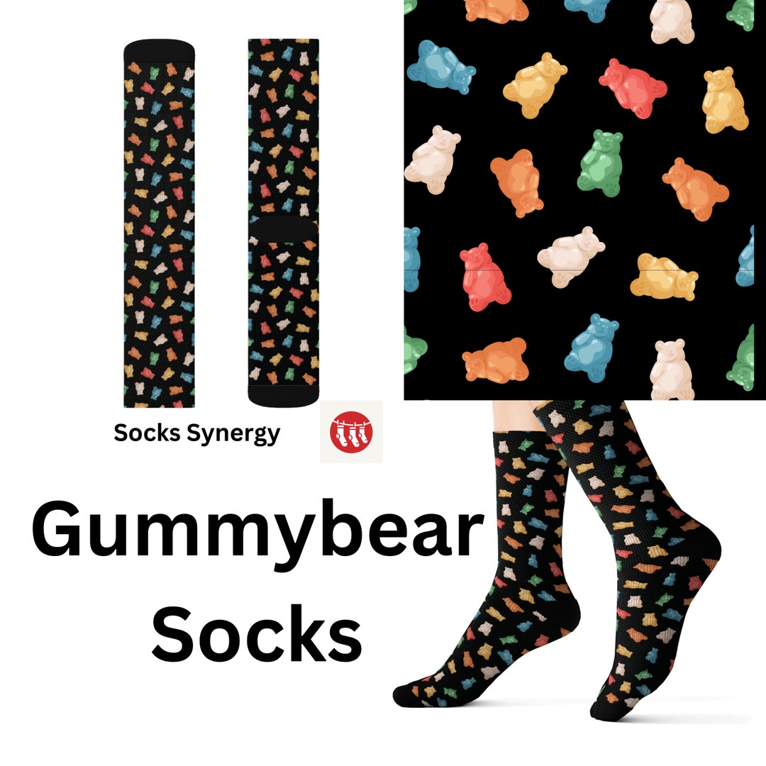 TOP SELLER Gummy Bear Socks Custom Personalized Gift Candy Fun Cool ...