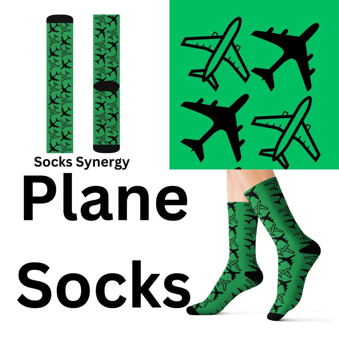 Planes Socks Custom Pilot Captain Crew Travel Fun Cool Trendy Gift ...