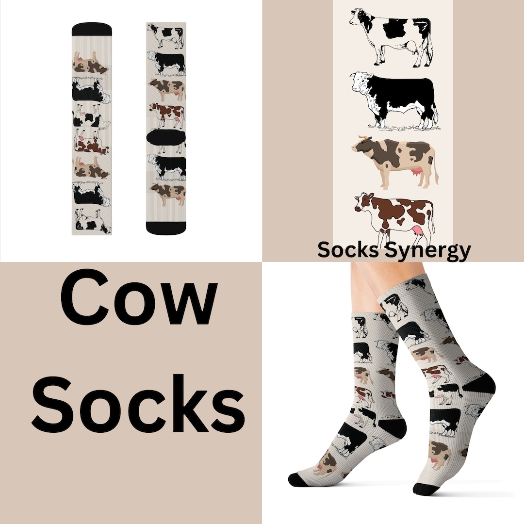 TOP SELLER Cow Socks Custom Farmer Fun Cool Trendy Gift Present Holiday ...