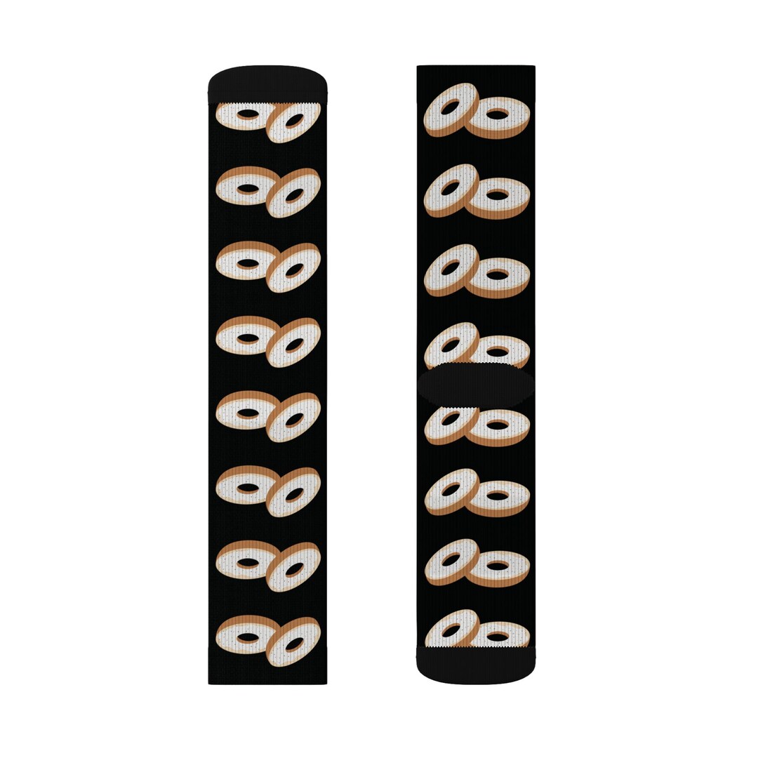 Bagel and Cream Cheese Socks, Fun Gift for Food Lovers, Quirky ...