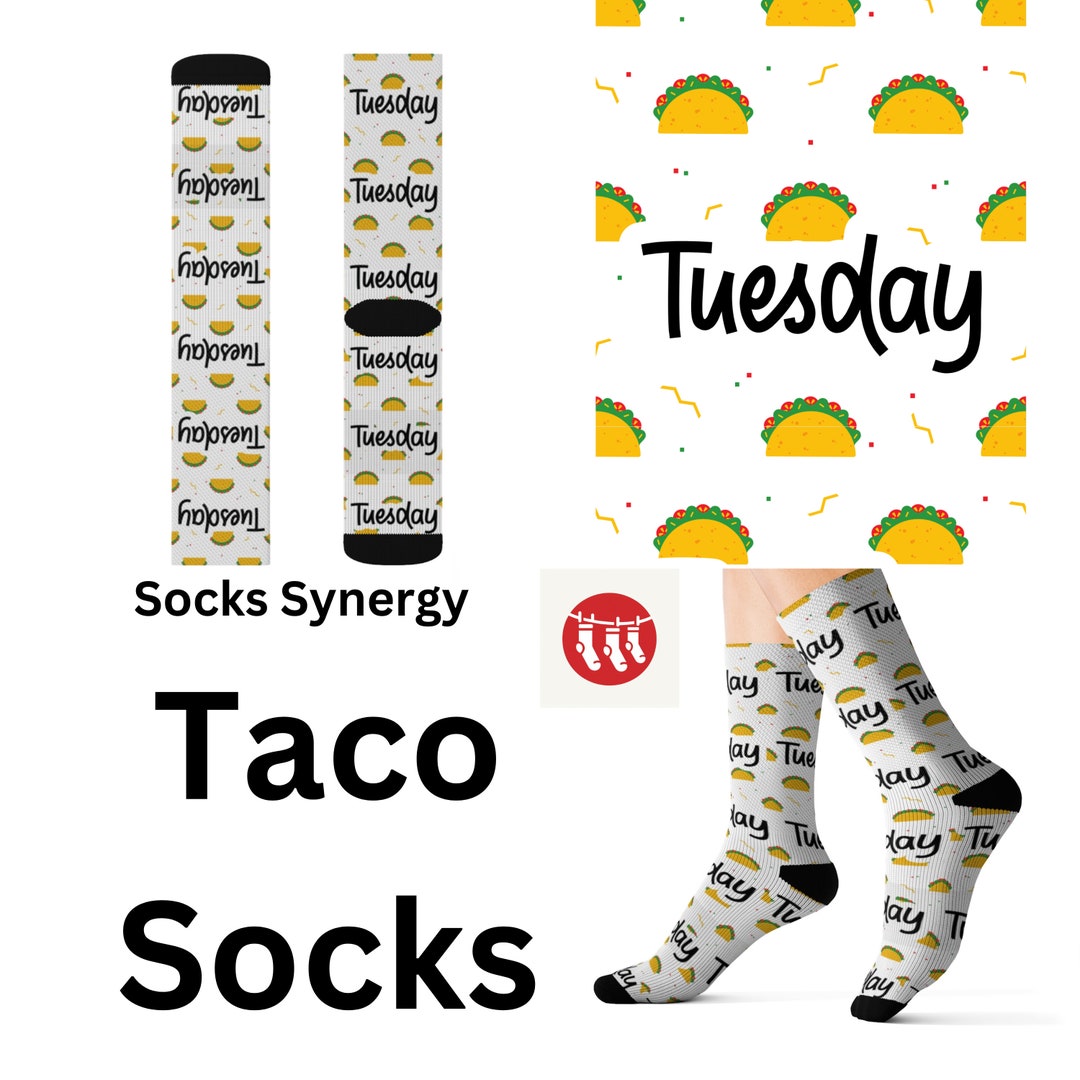 Taco Tuesday Socks Custom Food Fun Cool Trendy Gift Present Holiday ...