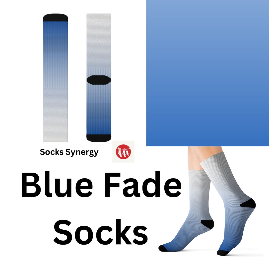 TOP SELLER Blue Fade Socks Personalized Gift Custom Name Fun Cool ...