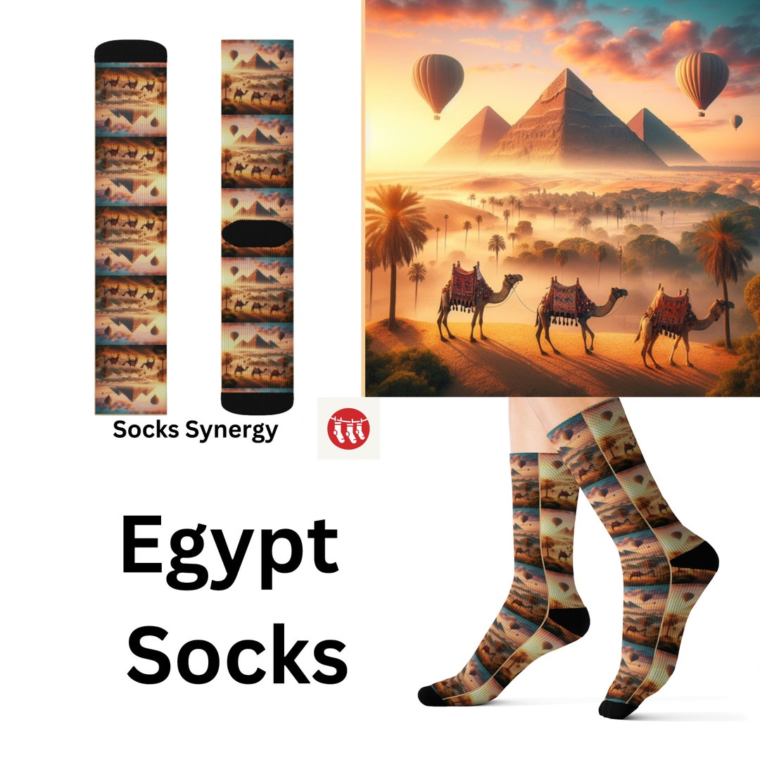 TOP SELLER Egypt Socks Pyramid Camel Personalized Gift Custom Name Fun ...