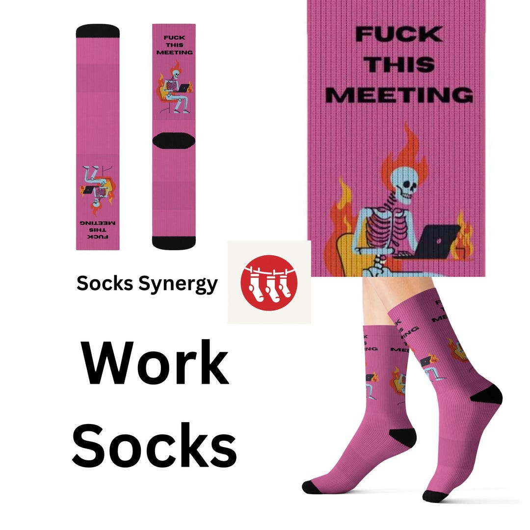 Fuck This Meeting Socks Personalized Gift Work Socks Coworker Gift Fun ...