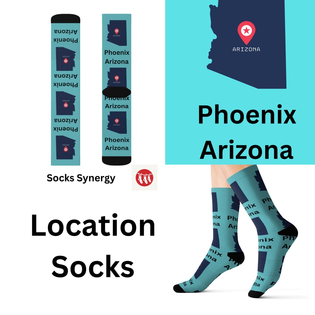 TOP SELLER Pheonix Arizona Socks Personalized Gift Custom Name Fun Cool ...