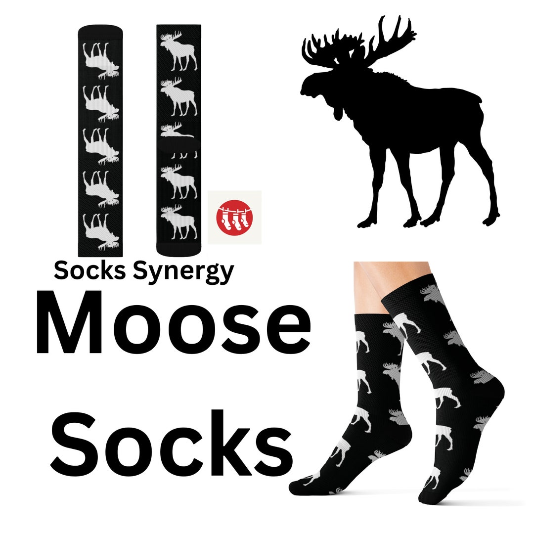 TOP SELLER Moose Socks Custom Animal Fun Cool Trendy Gift Present ...