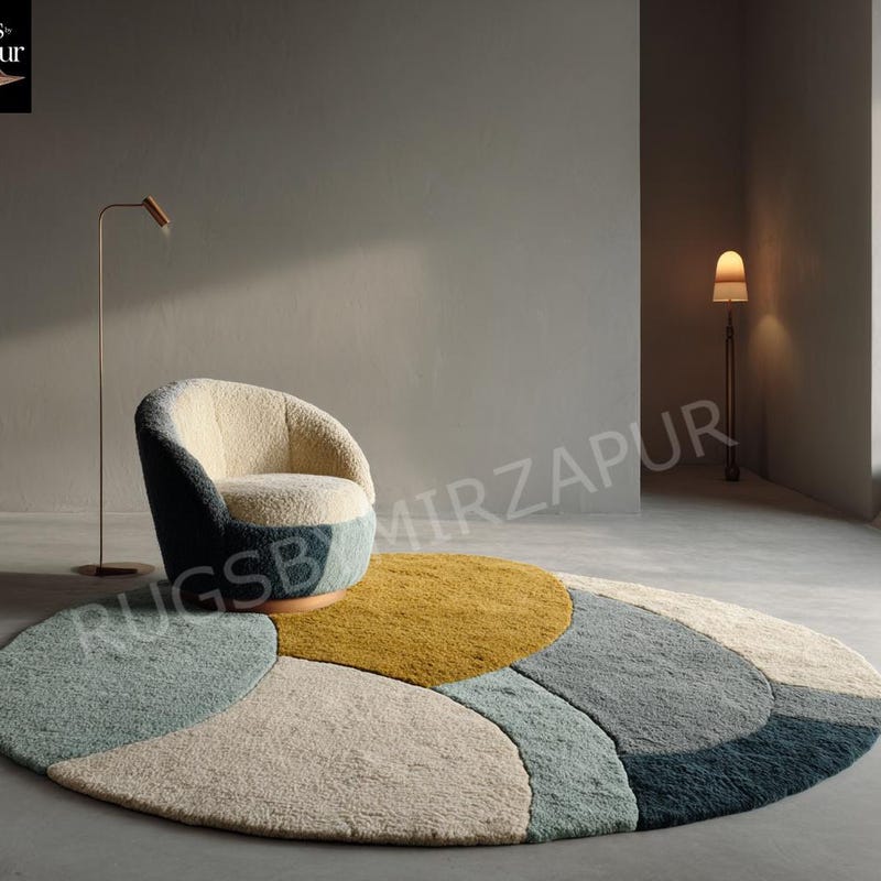 Modern Funky Rugs Round - Etsy