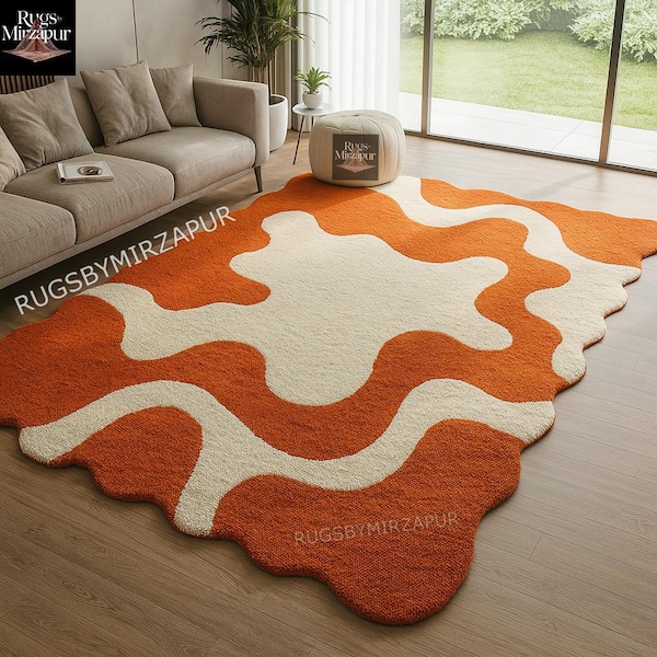 Orange Rug - Etsy
