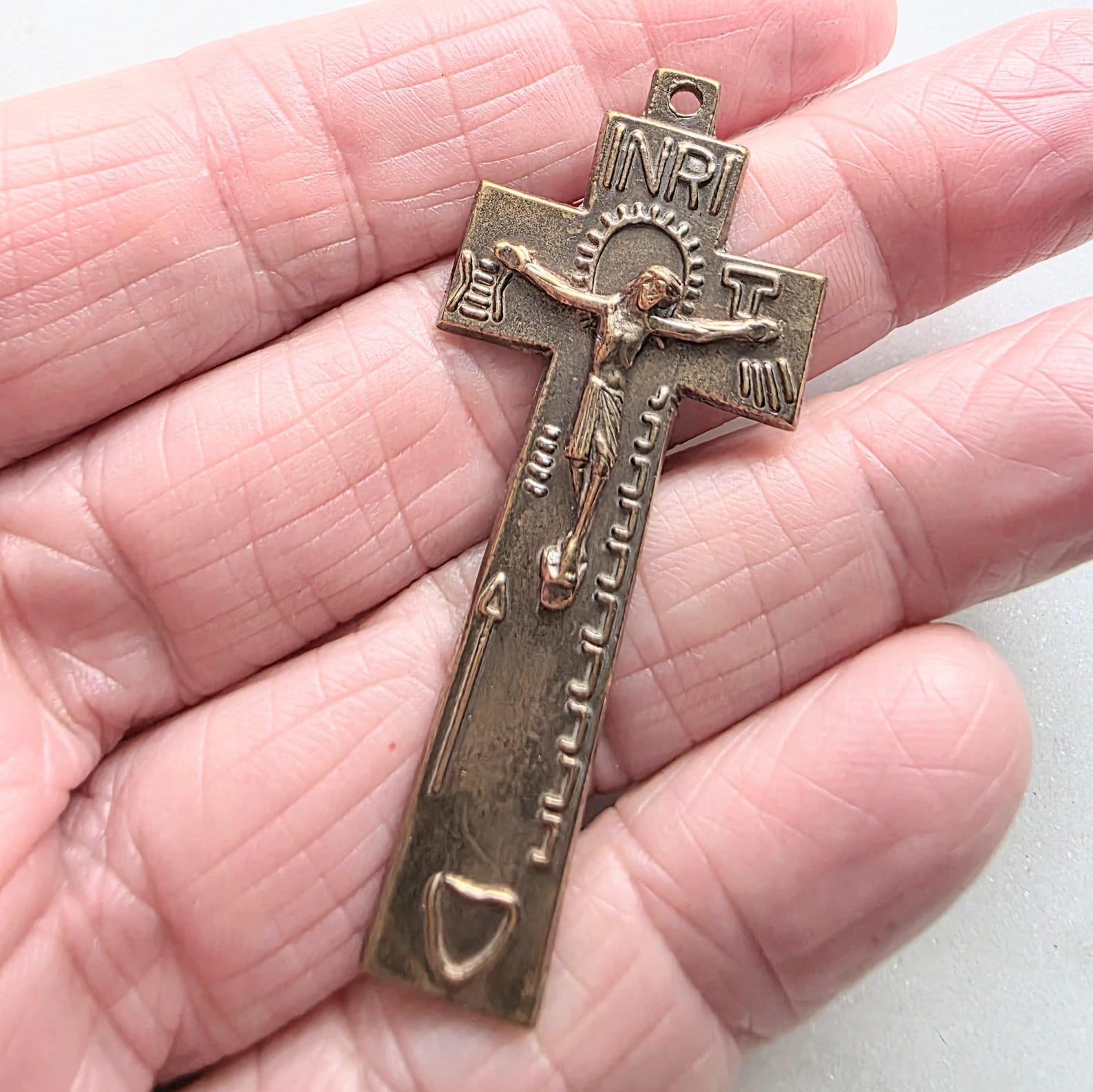 Irish Penal Crucifix With Detailed Symbolism of the Crucifixion ...