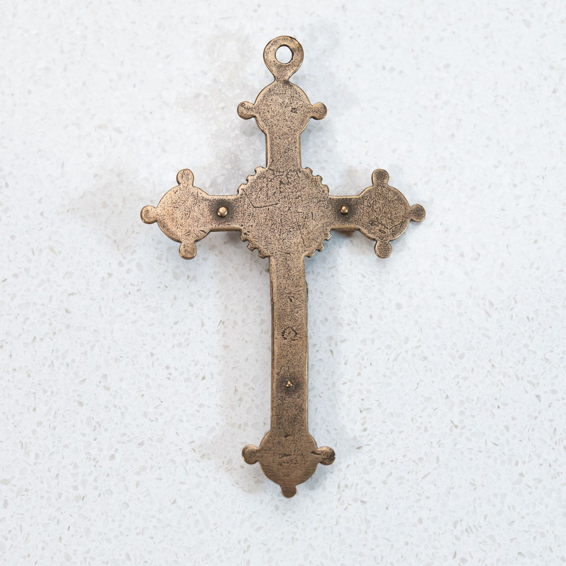 Large Holy Trinity Crucifix With Flower Points Heirloom True Bronze ...