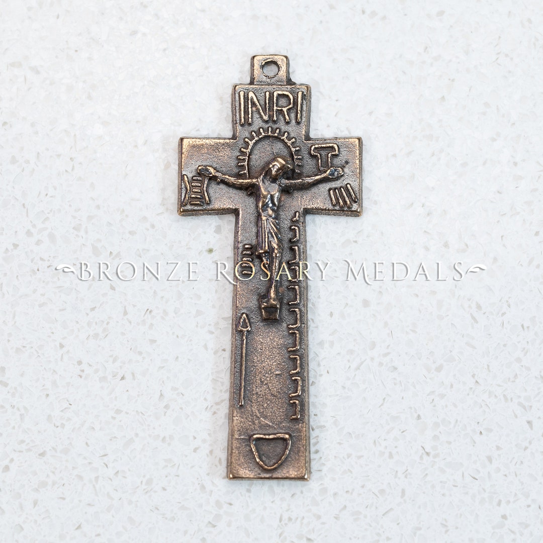 Irish Penal Crucifix With Detailed Symbolism of the Crucifixion ...