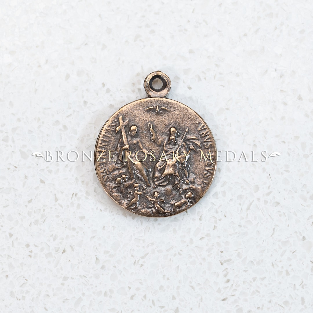 The True Bronze Holy Trinity Medal Details the Holy Spirit, Jesus ...