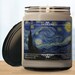Starry Night Van Gogh Scented Candle Art Lover Gift Home Decor Unique ...