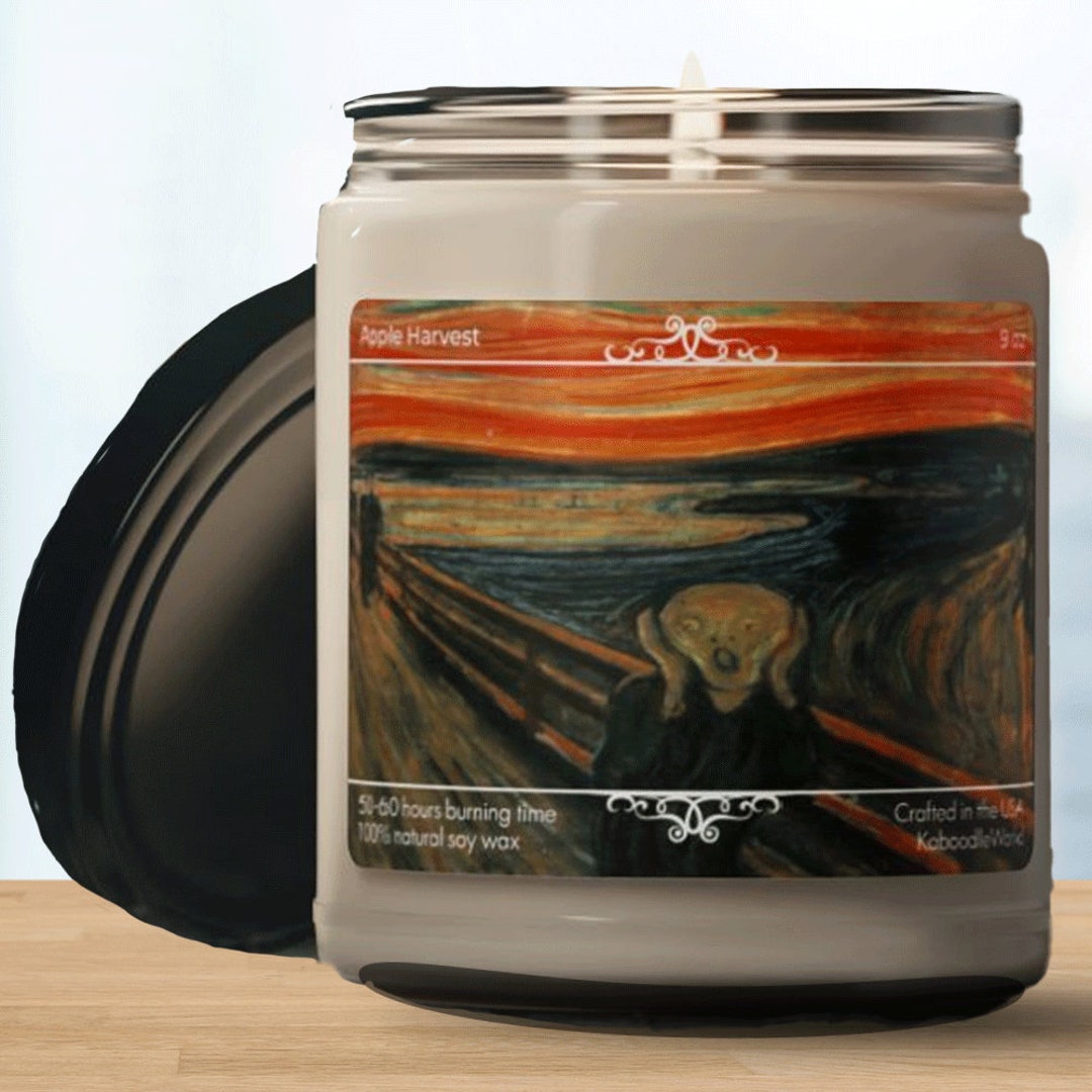 The Scream Edvard Munch Inspired Scented Soy Wax Candle Artistic Home ...