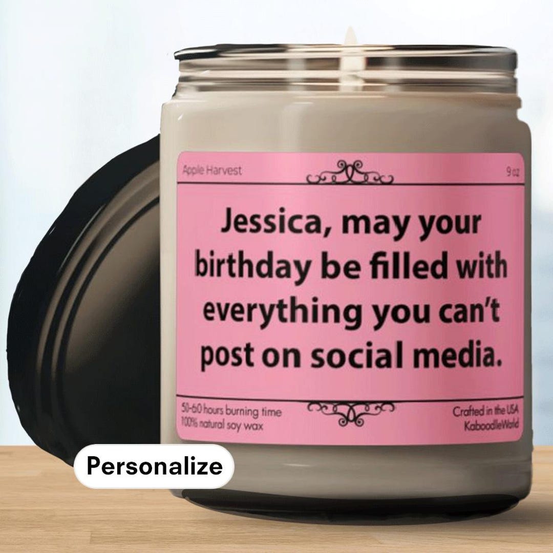 Personalized Funny Birthday Candle for Friends or Family Custom Name ...