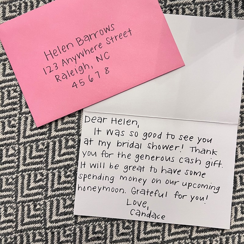 Written Thank You Wedding Cards - Etsy