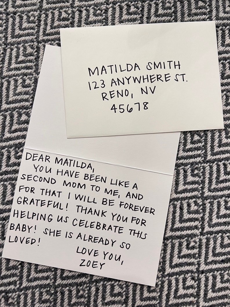 Handwritten Note, Handwritten Card, Handwritten Thank You, Hand Written ...