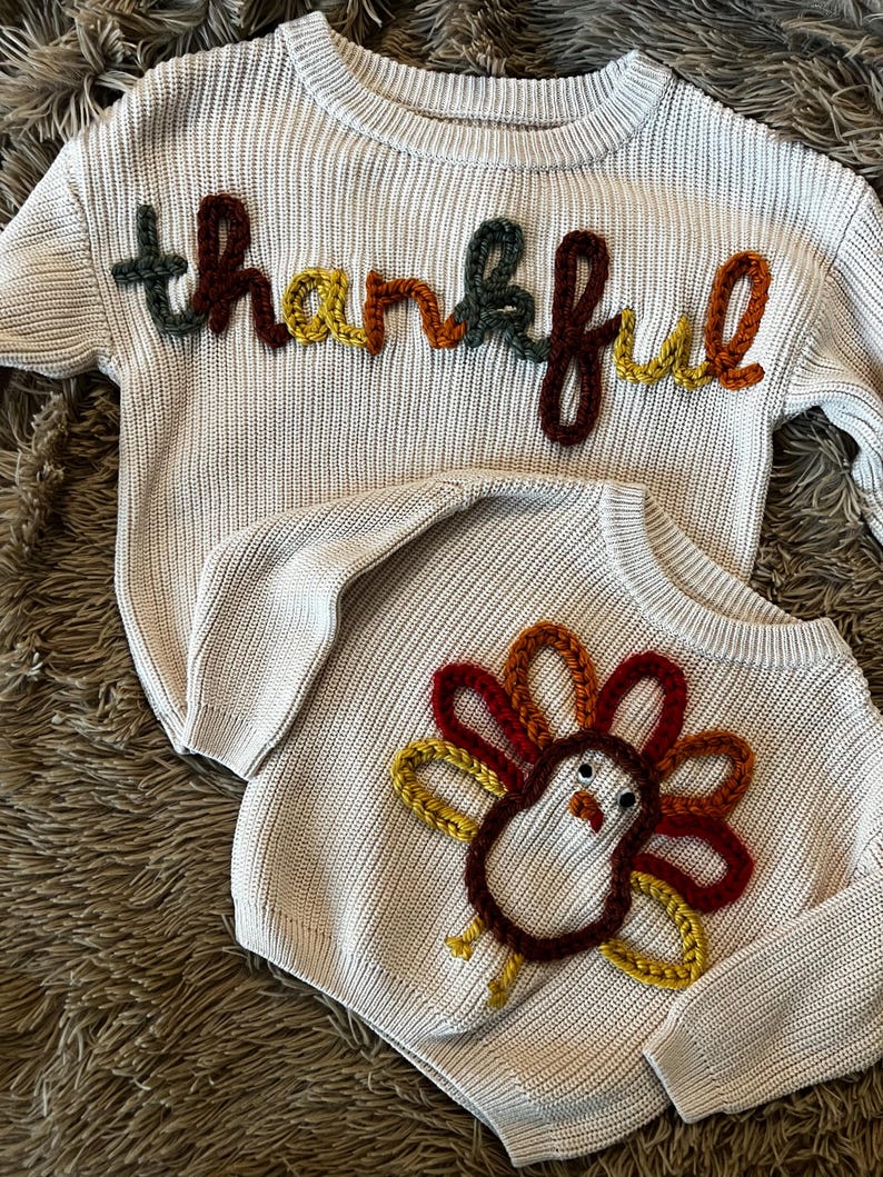 Baby Thanksgiving Sweater, Kids Thanksgiving Sweater, Fall Sweater for ...