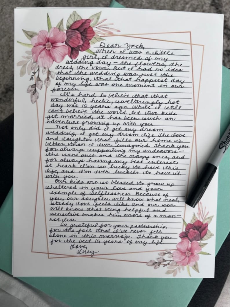 Handwritten Letter, Handwritten Love Letter, Wedding Letter ...