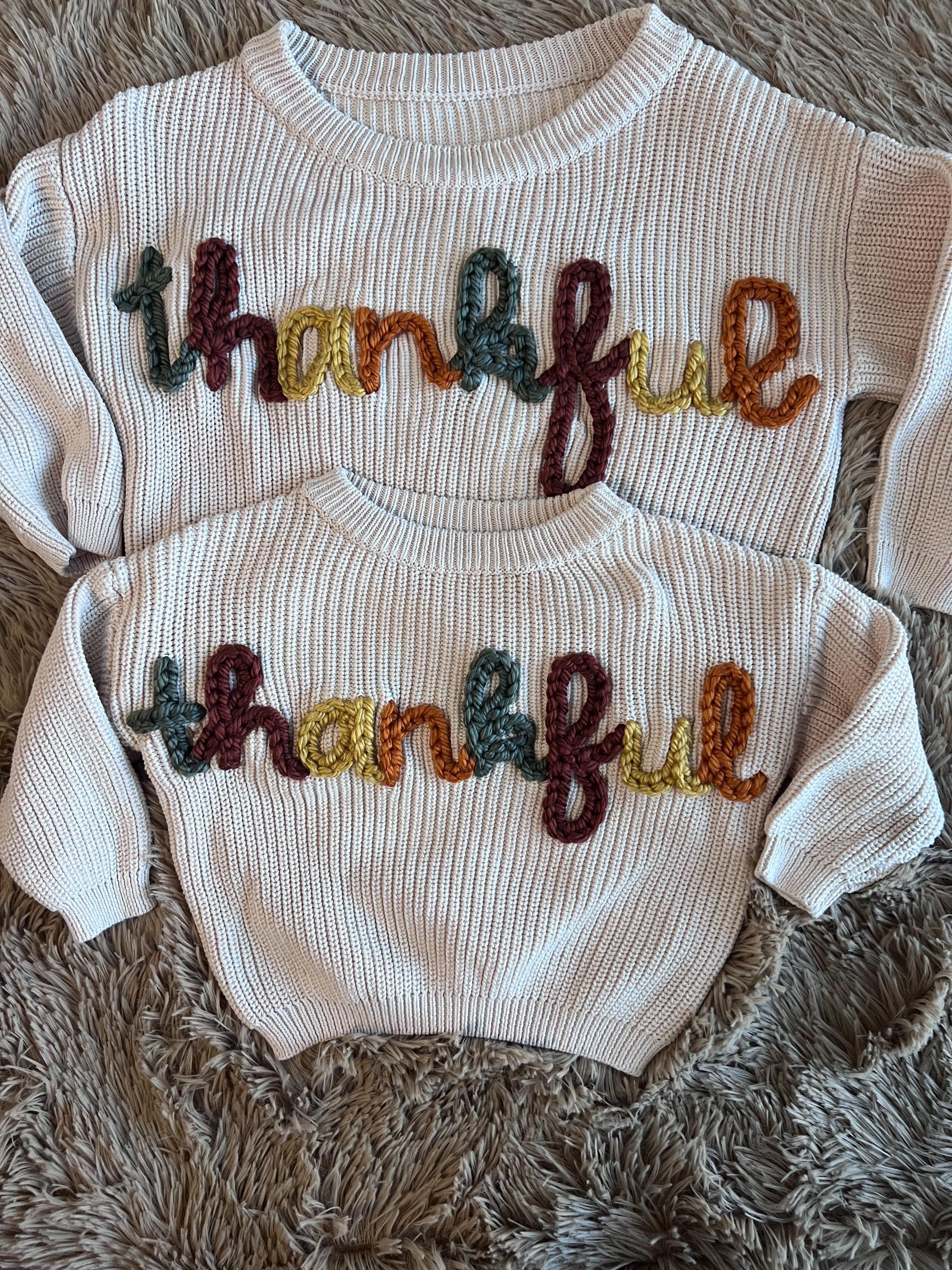 Baby Thanksgiving Sweater, Kids Thanksgiving Sweater, Fall Sweater for ...