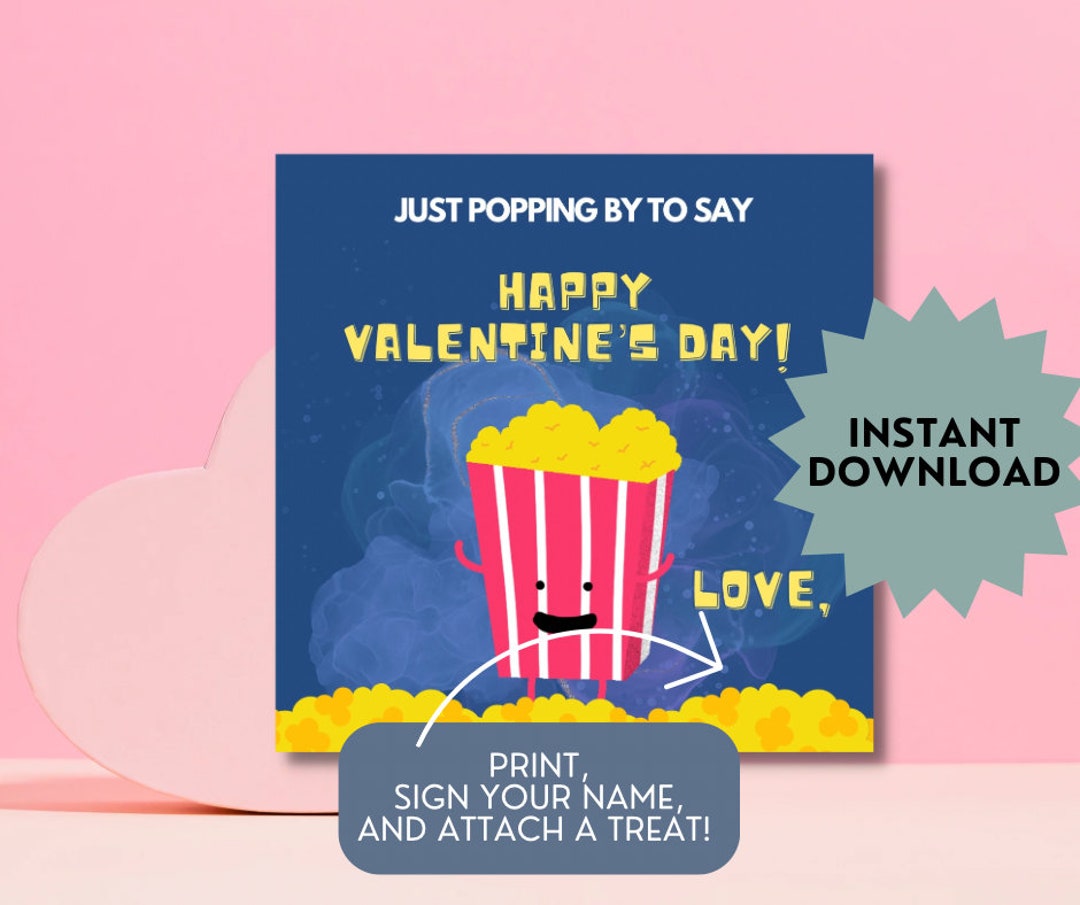 Popcorn Valentine, Popcorn Valentines, Valentine Popcorn, Valentines ...