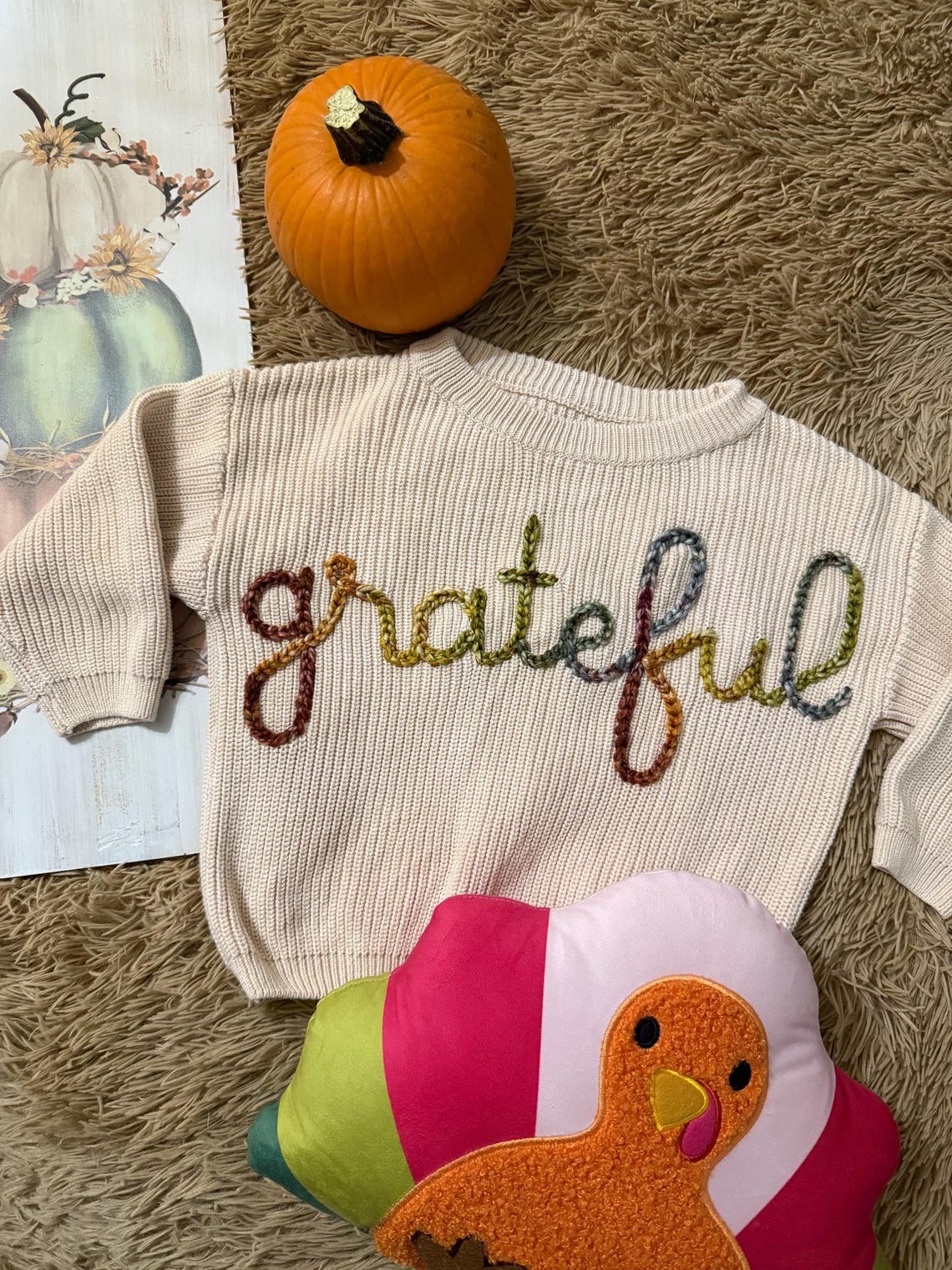 Baby Thanksgiving Sweater, Kids Thanksgiving Sweater, Fall Sweater for ...
