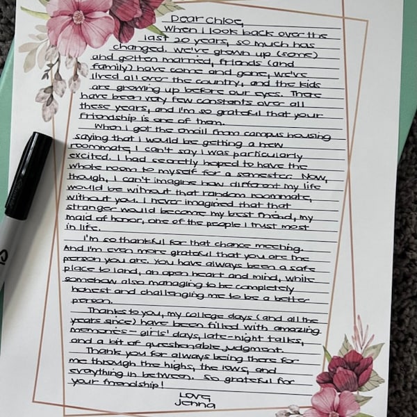 Handwritten Love Letter - Etsy