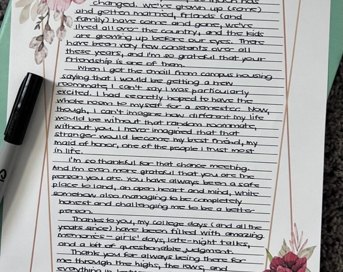 Custom Written Letter – Personalized Handwritten or Printed Note ...