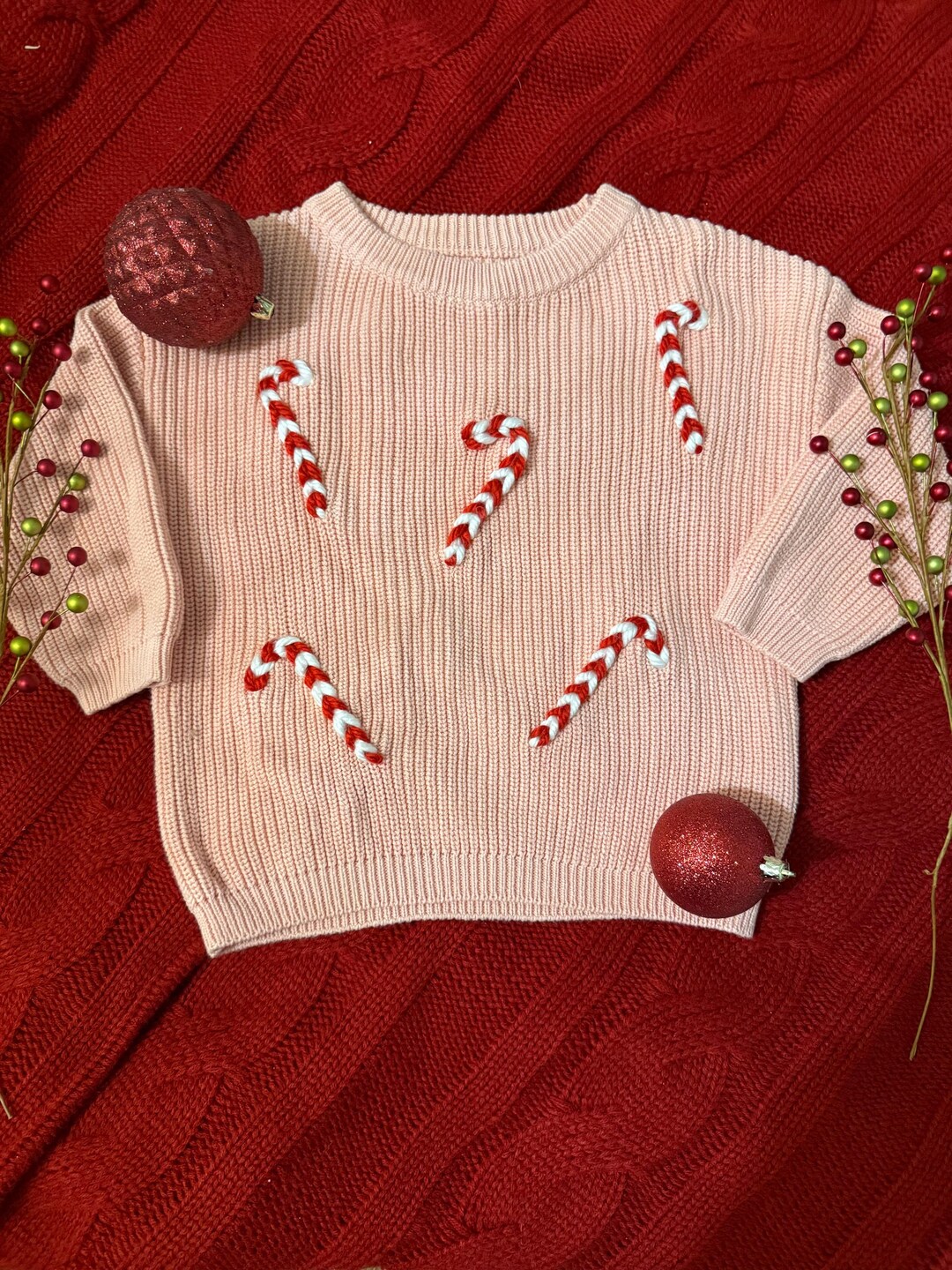Hand Embroidered Christmas Sweater, Hand Made Christmas Sweater ...