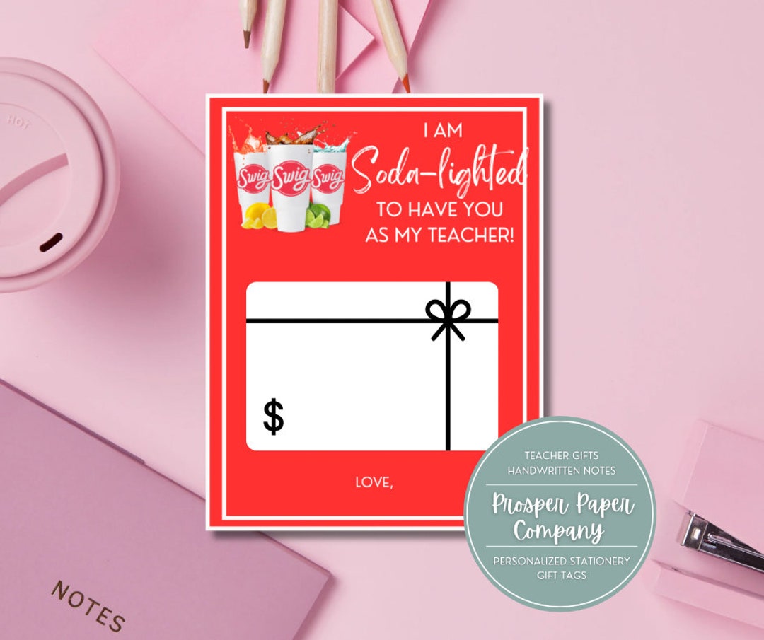 Swig Gift Card, Gift Card Swig, Swig Soda Shop, Swig Drink Card, Gift ...