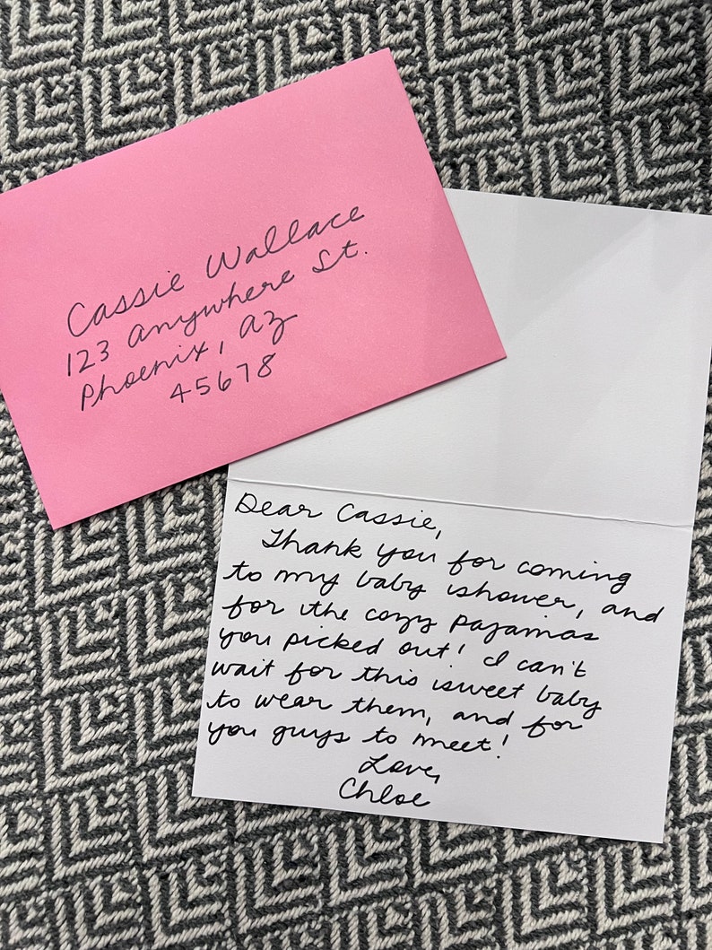 Handwritten Note, Handwritten Card, Handwritten Thank You, Hand Written ...