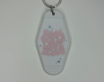 Cool Girls Love Jesus Keychain, Retro Motel Keychain, Keychain, Back to ...