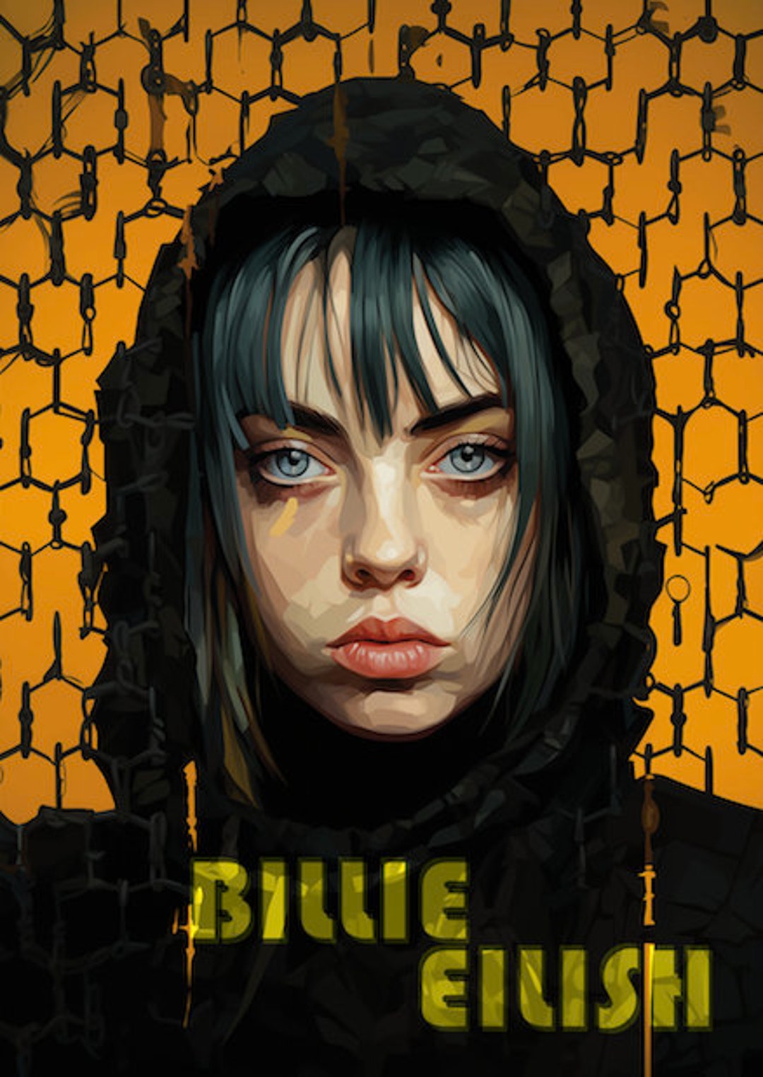 Billie Eilish A3 and A2 Poster Download - Etsy
