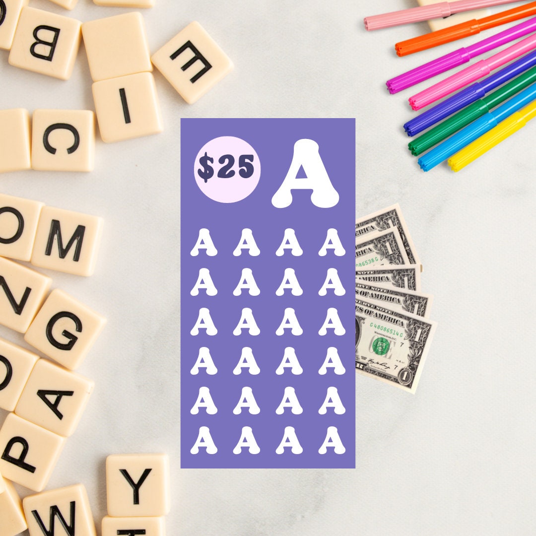 ALPHABET SAVINGS CHALLENGE, Alpha Challenge Letter A, Low Budget ...