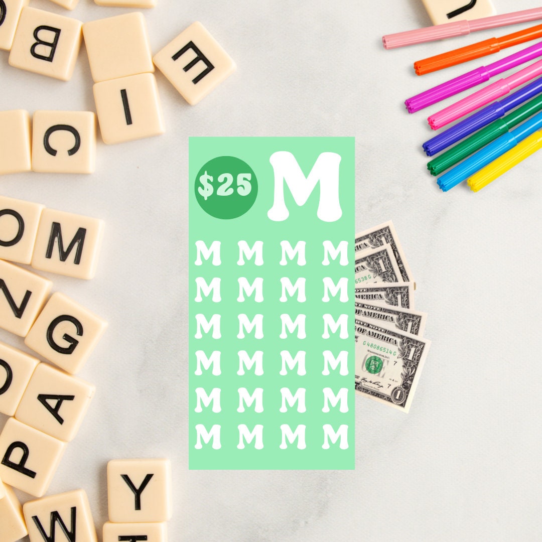 ALPHABET SAVINGS CHALLENGE, Alphabet Letter Challenge M, Mini Savings ...