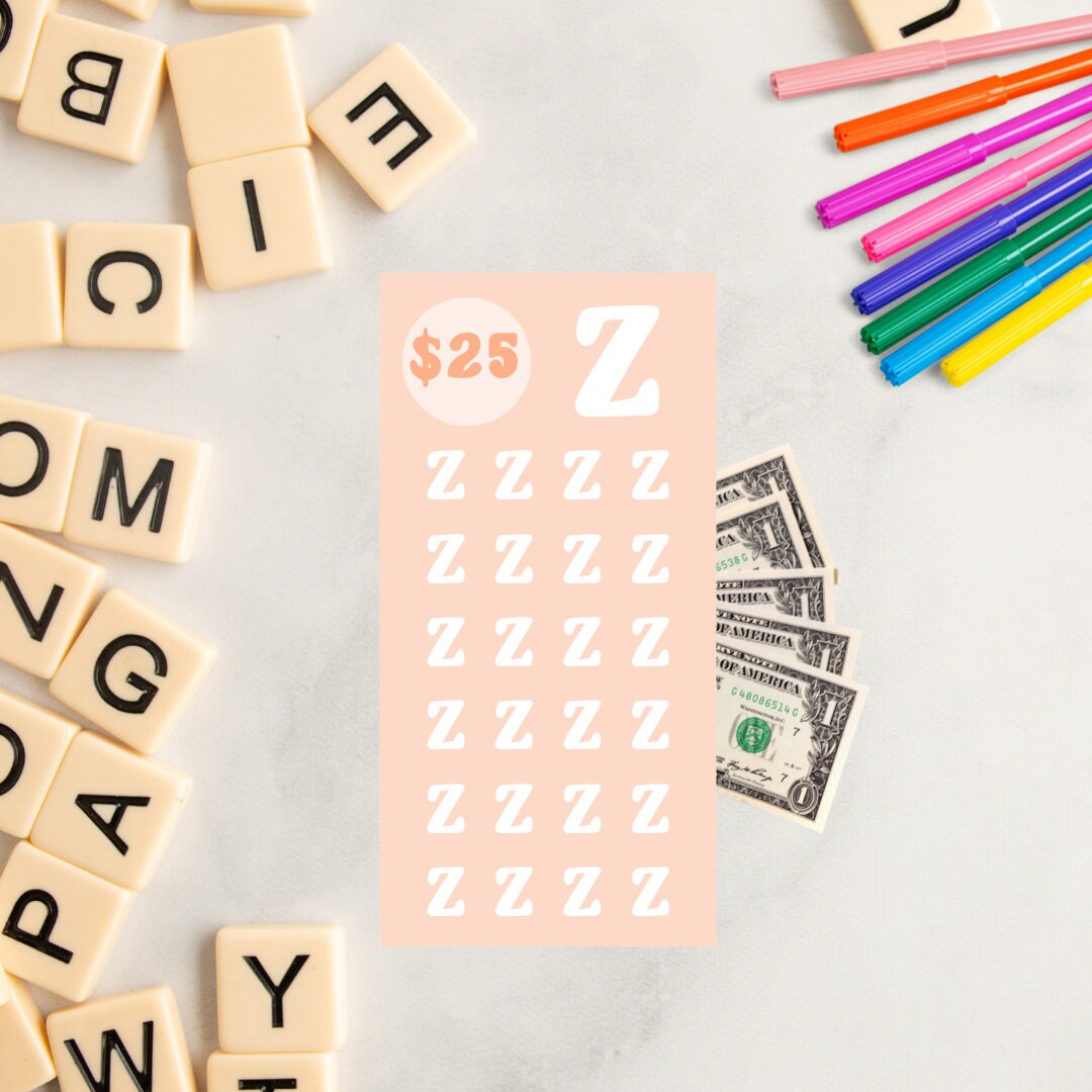 ALPHABET SAVINGS CHALLENGE, Alpha Challenge Letter Z, Low Budget ...