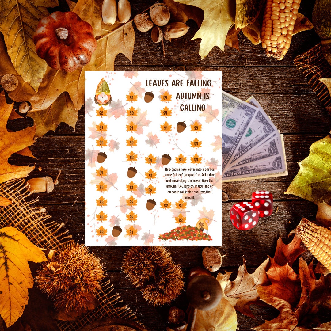 SAVINGS CHALLENGE GAME, Leaves Are Calling Savings Challenge Game ...