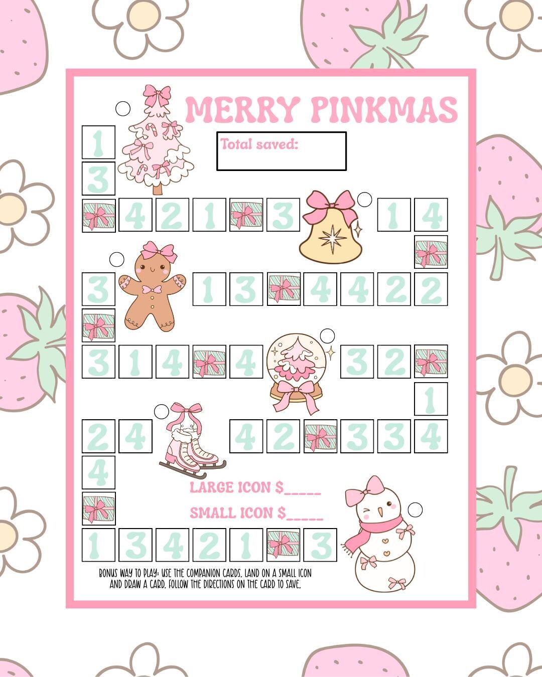 SAVINGS CHALLENGE GAME, Merry Pinkmas Savings Challenge Game, Pink ...