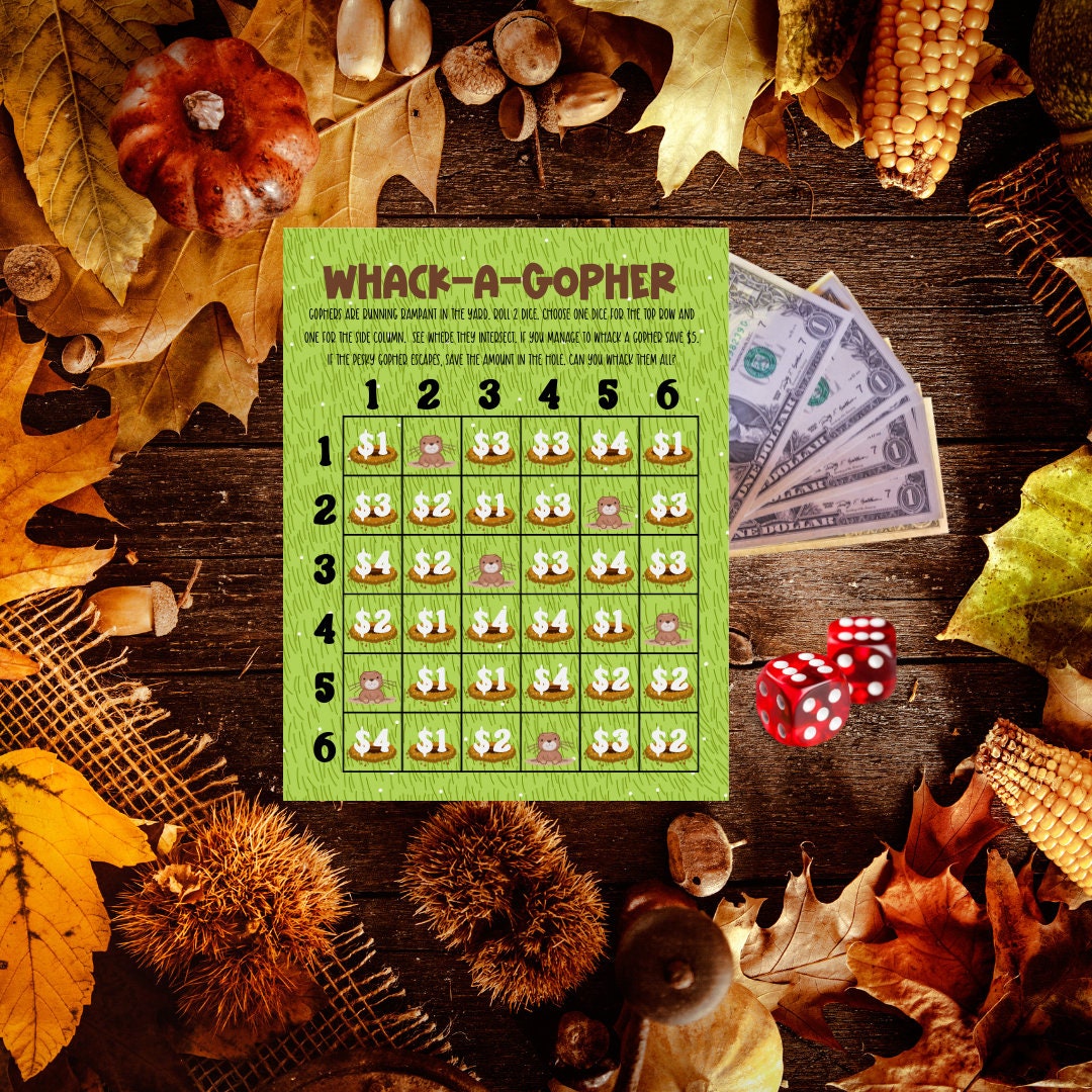 SAVINGS CHALLENGE GAME, Whack A Gopher Savings Challenge Game, Gopher ...