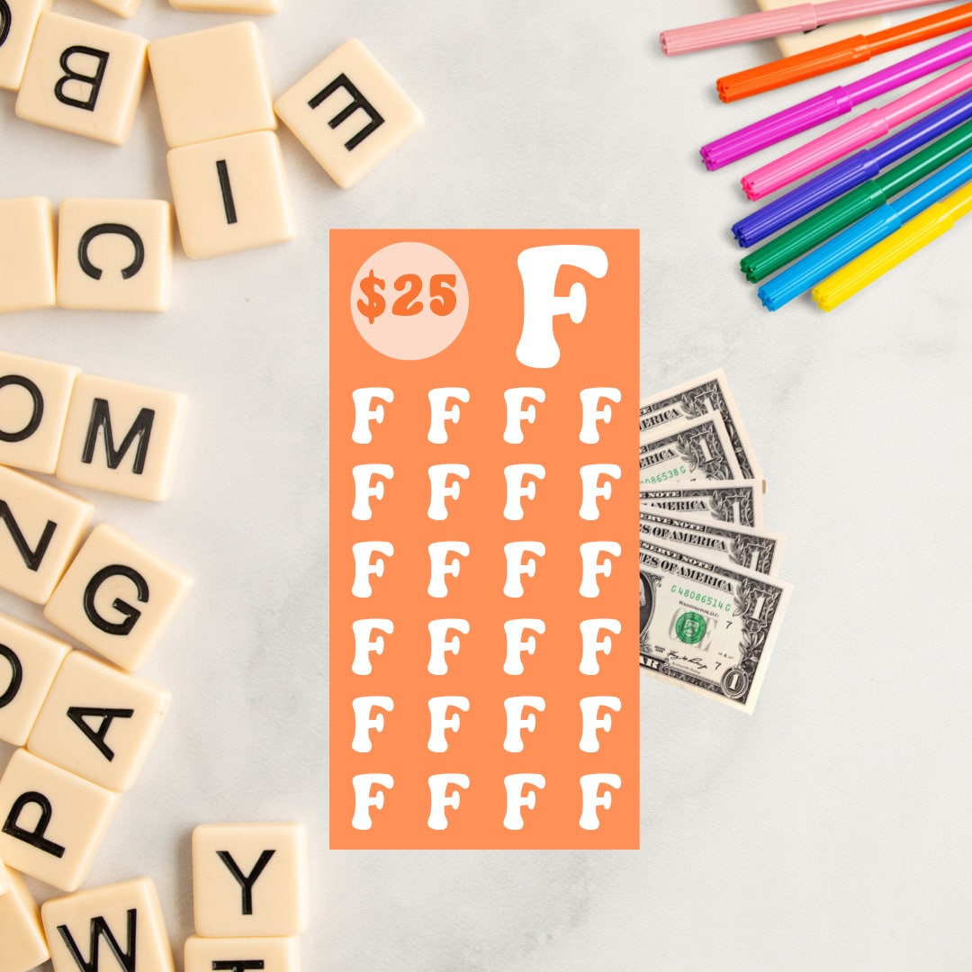 ALPHABET SAVINGS CHALLENGE, Alpha Challenge Letter F, Mini Savings ...