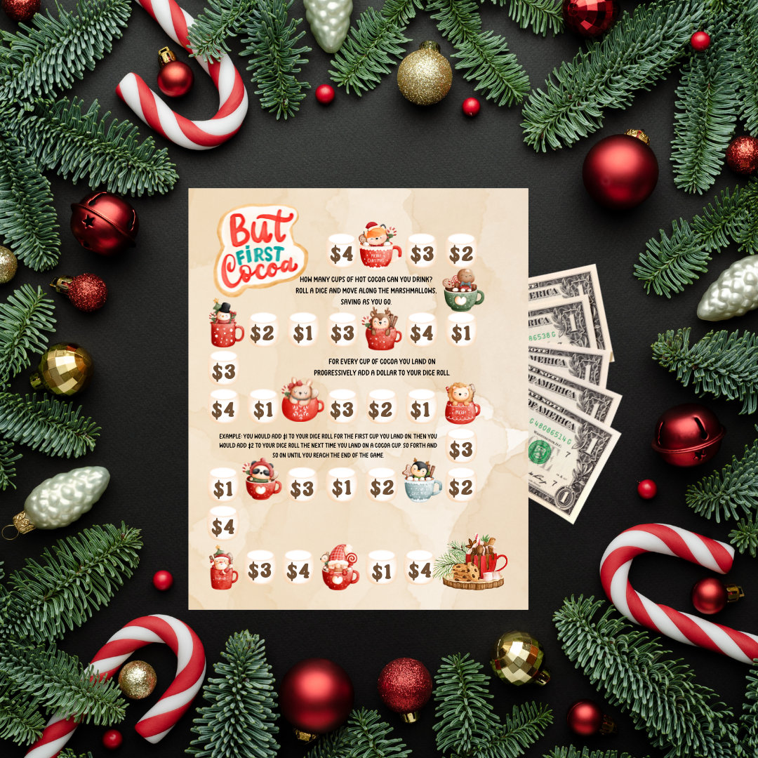 CHRISTMAS SAVINGS CHALLENGE, but First Cocoa Savings Challenge, Hot ...