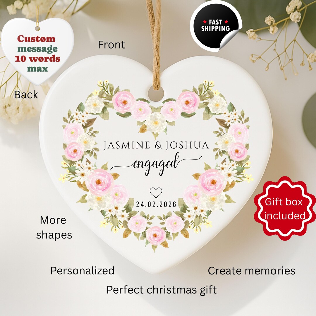 Personalized Engaged Ornament 2026,wedding Keepsake Ornament,engagement ...