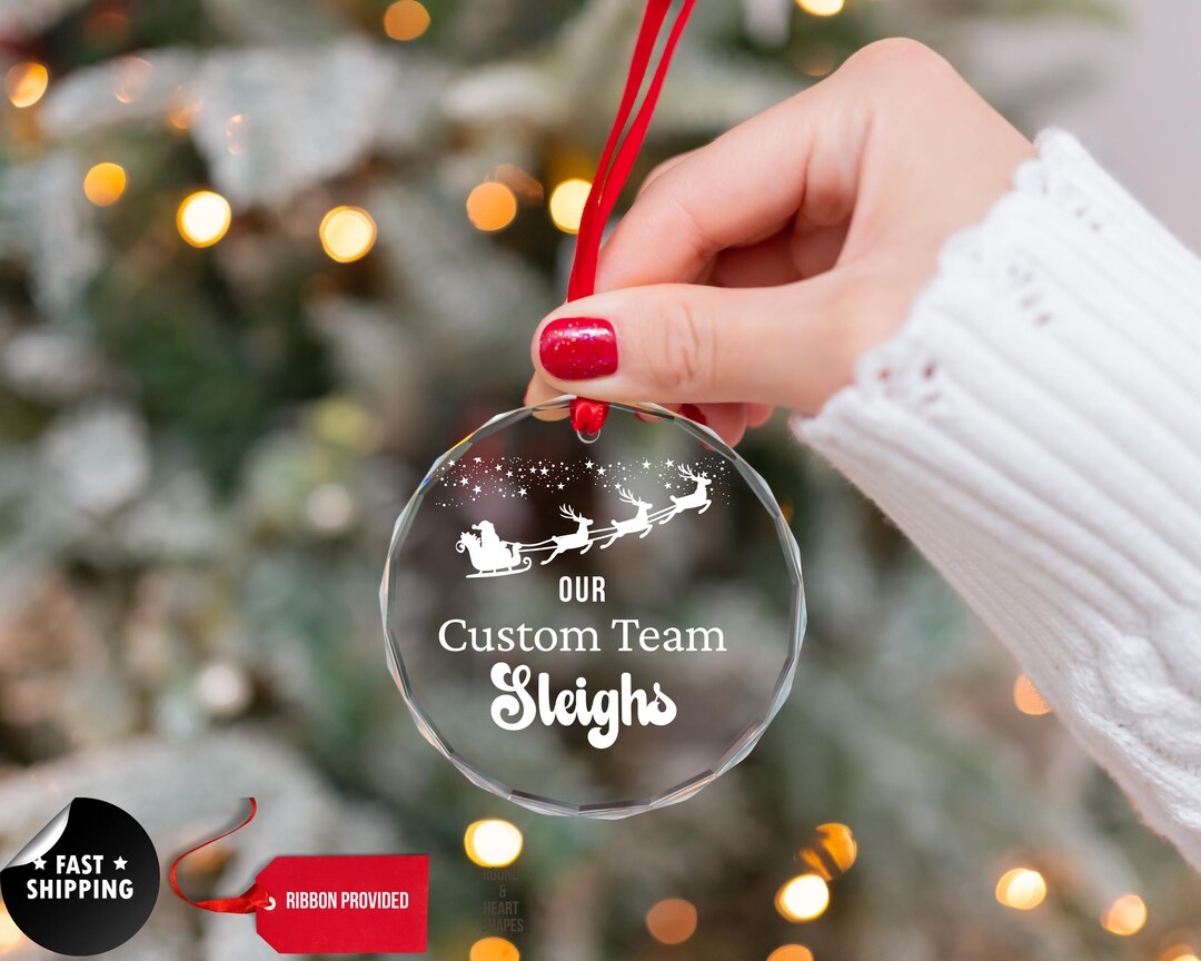 Custom Crystal Ornament Team Gift, Christmas Ornament, Staff Gifts ...
