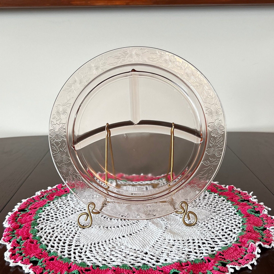 Macbeth-evan’s - Dogwood Pink - Grill Plate - Depression Glass ...