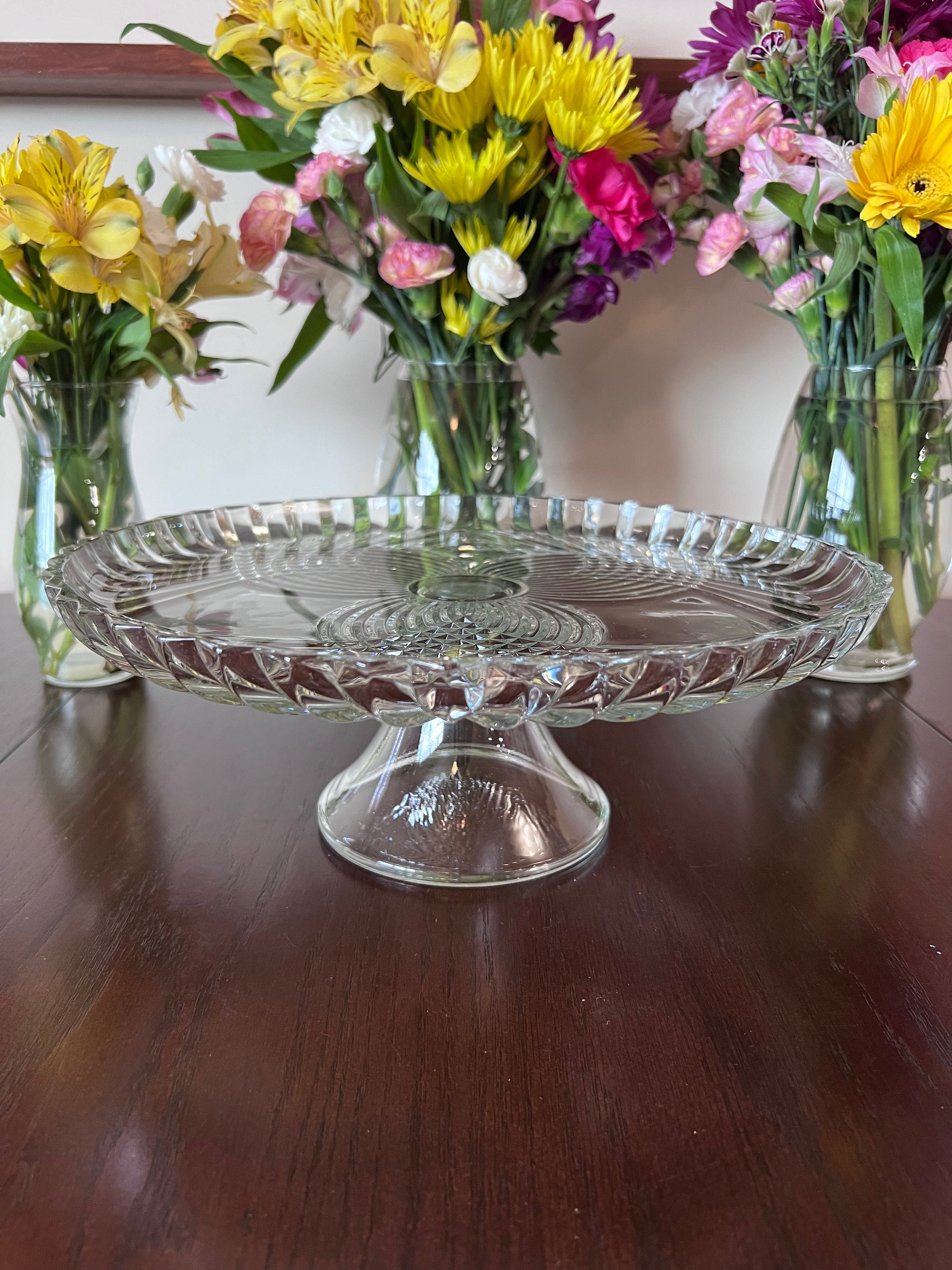 Indiana Glass Enchantment 12 Glass Cake Stand - Etsy